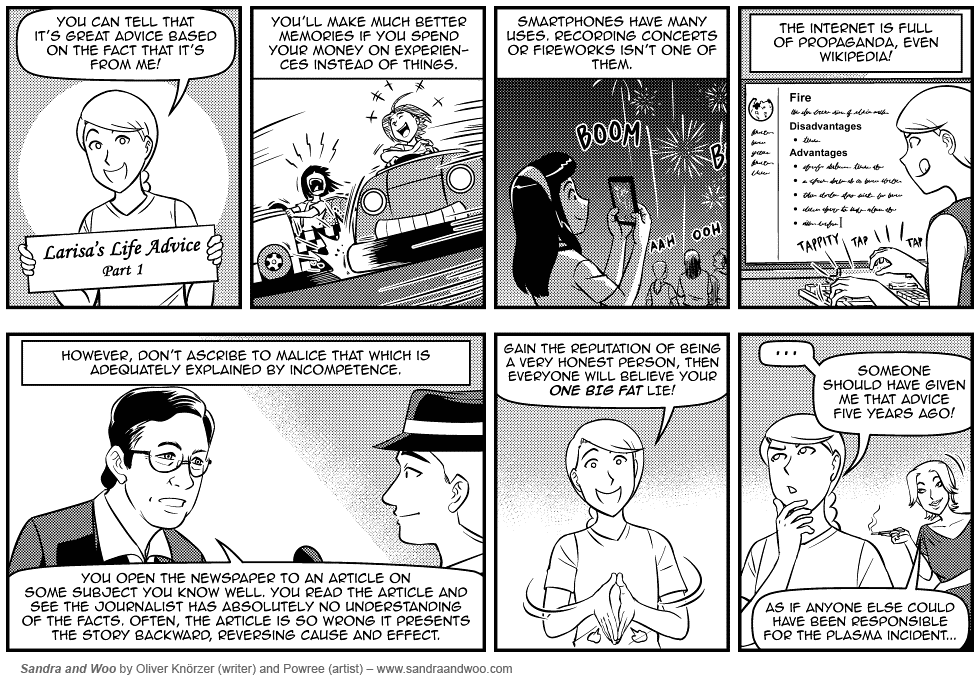 Sandra And Woo [1260] Larisas Life Advice Part 1 The Comedy Webcomic